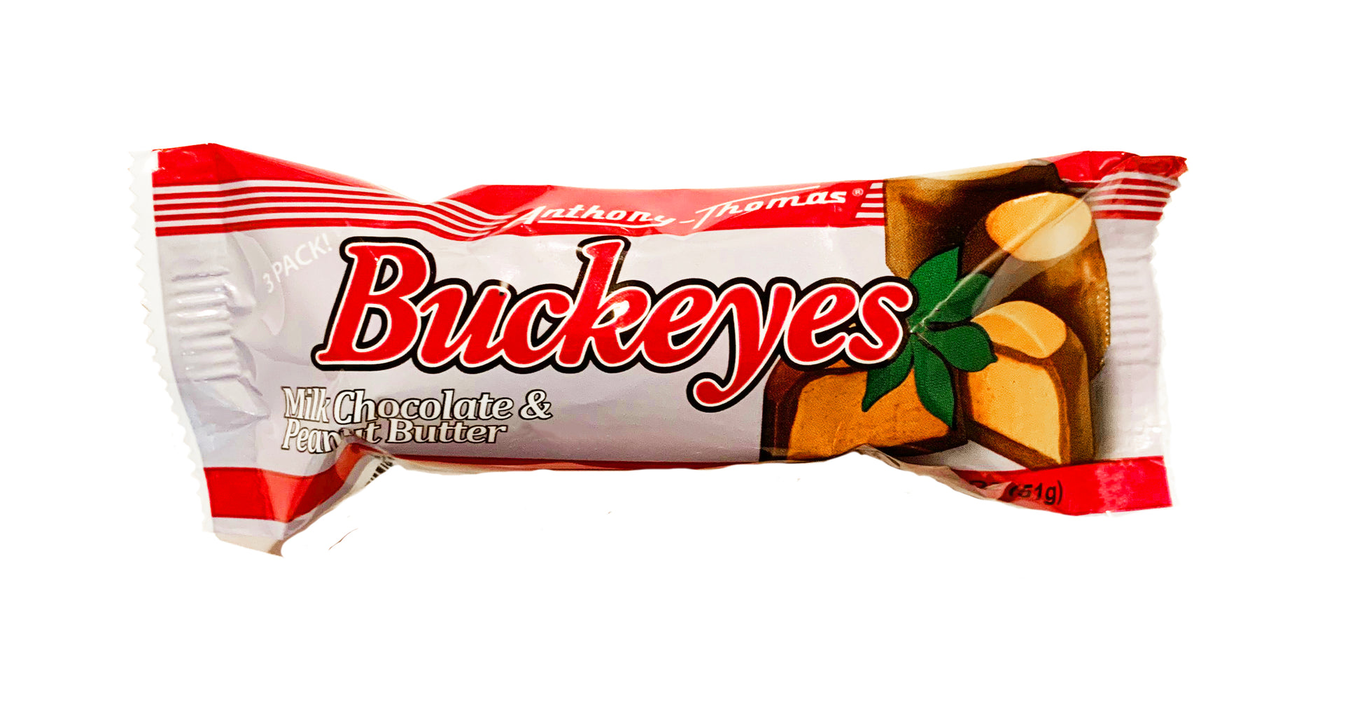 3-pc Buckeye Bar - 24 Packages Per Box - 2373 – Anthony-Thomas Chocolates
